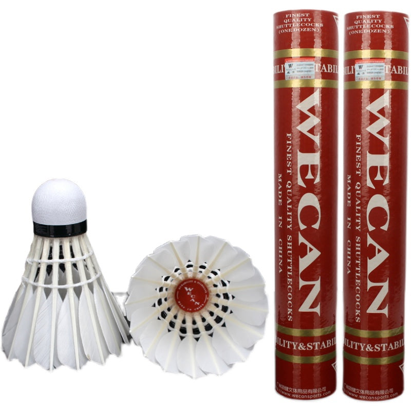 WECAN 12 PCS Red Badminton Duck Feather Badminton Shuttlecock – SP x SPORT