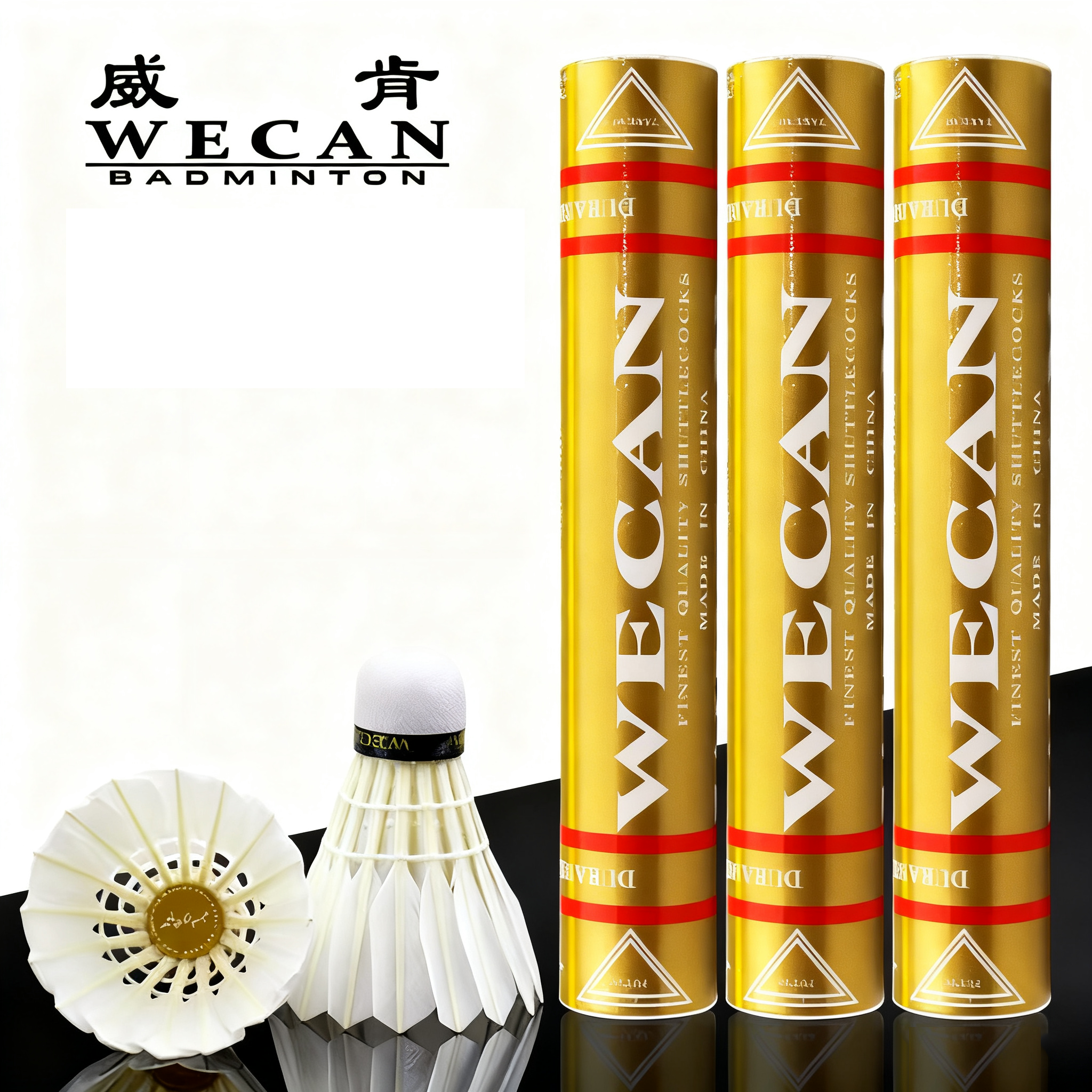WECAN 12 PCS Gold Badminton Duck Feather Badminton Shuttlecock – SP x SPORT